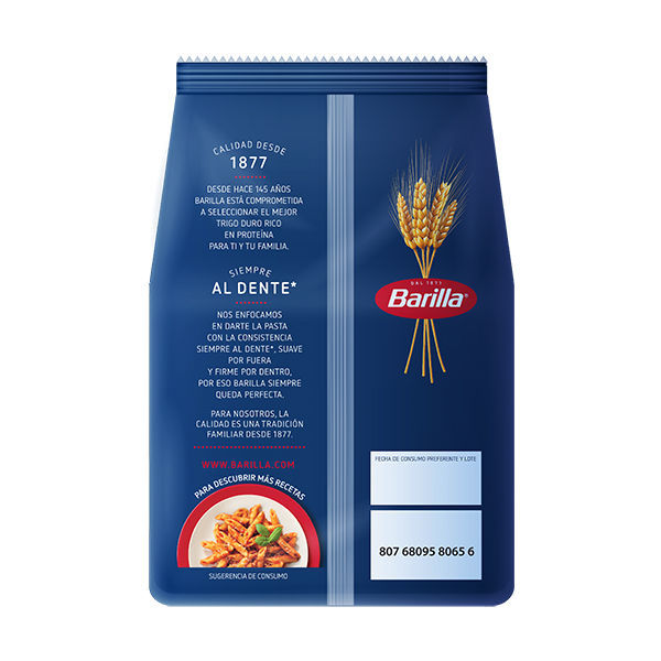 Pasta Penne Rigatte 14/500 Gr. Barilla (Pluma)